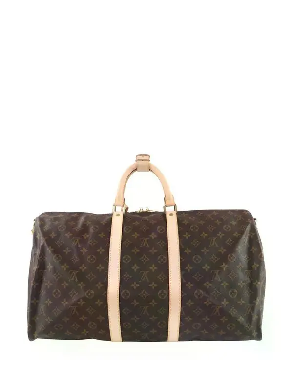 LOUIS VUITTON 2003 Monogram Keepall Bandouliere 55 Travel Bag