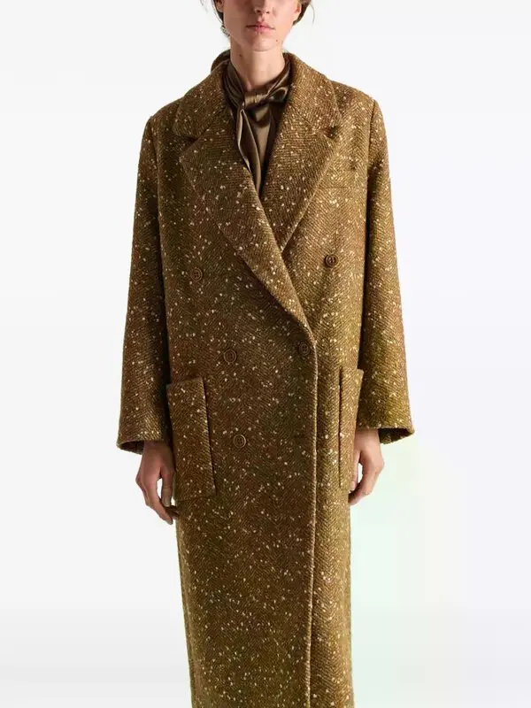 Dorothee Schumacher Double-breasted Tweed Coat