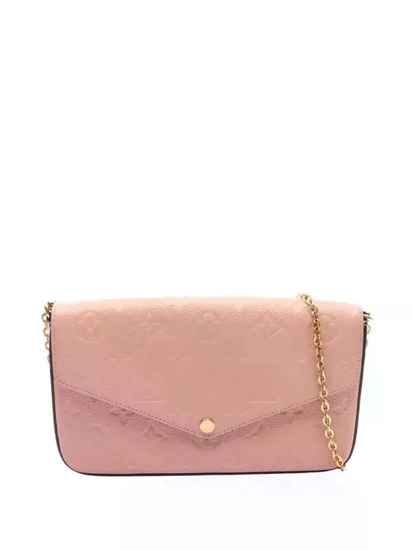 LOUIS VUITTON 2010-2026 Monogram Empreinte Pochette Felicie Crossbody Bag - Pink