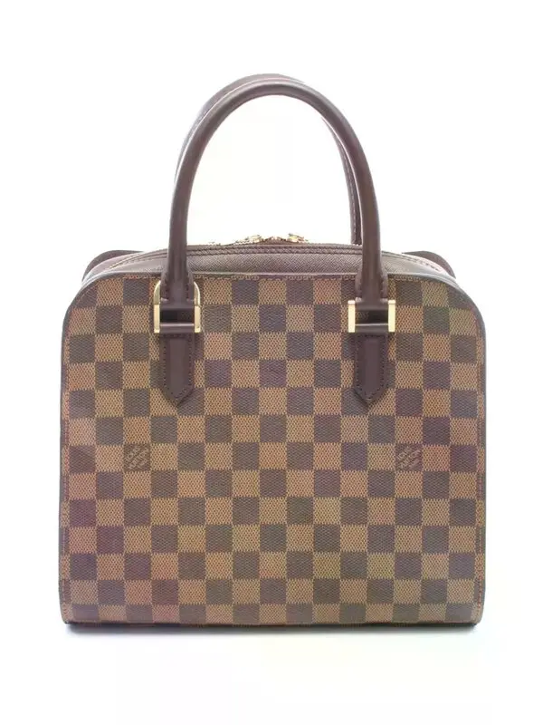 LOUIS VUITTON 2004 Damier Ebene Triana Handbag - Brown