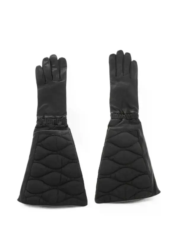 ARISTIDE NAJEAN Opera Quilted Leather Gloves - Black