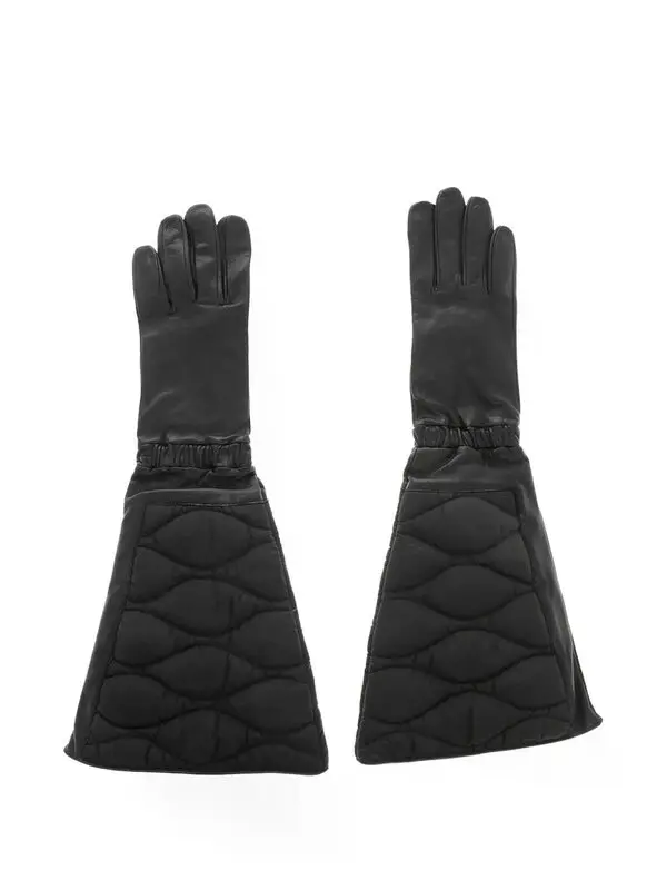 ARISTIDE NAJEAN Opera Quilted Leather Gloves - Black