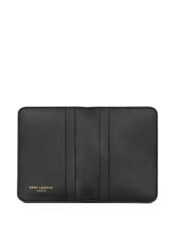 Saint Laurent Jamie Quilted Leather Card Holder - Black