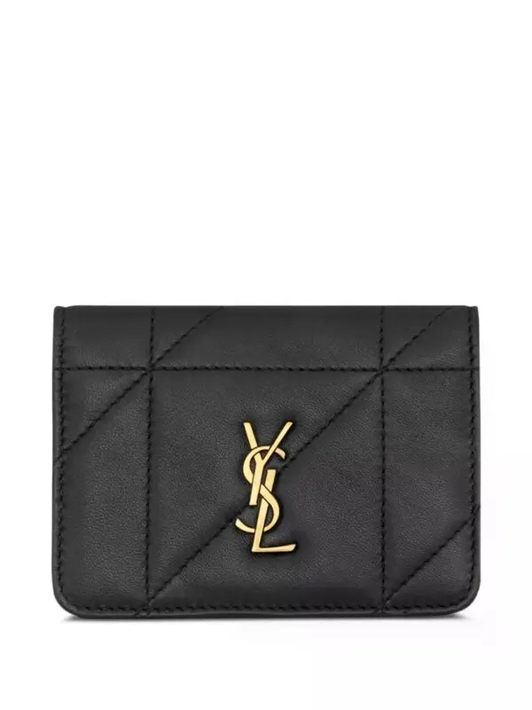 Saint Laurent Jamie Quilted Leather Card Holder - Black