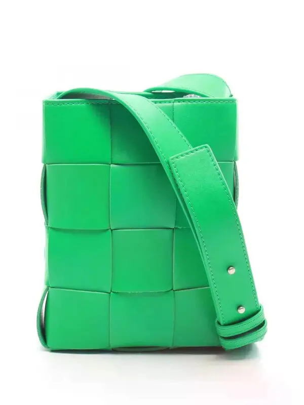 Bottega Veneta 2012-2026 Nappa Intrecciato Cassette Crossbody Bag - Green
