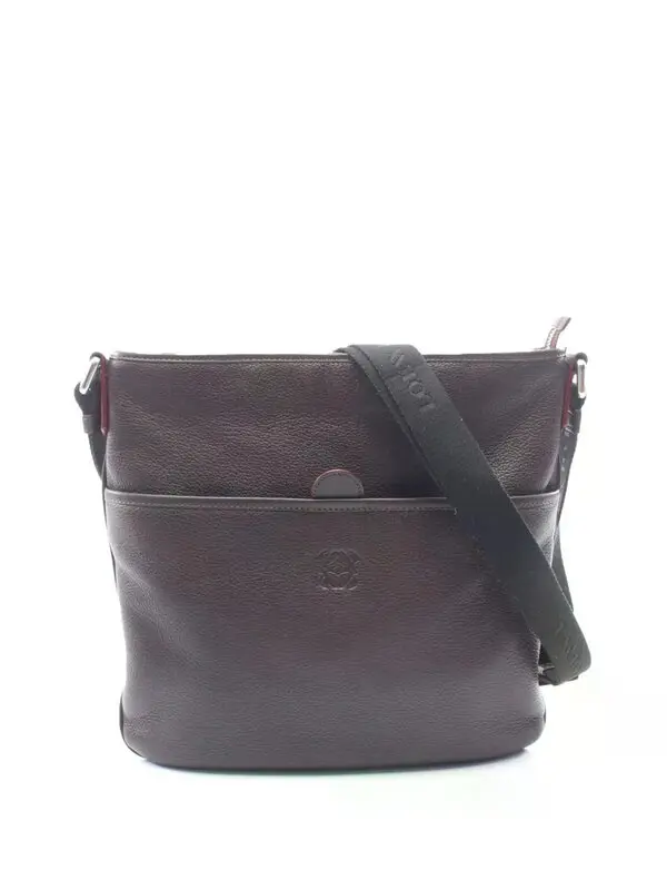 Loewe 2010-2026 Anagram Leather Messenger Bag Crossbody Bag - Brown