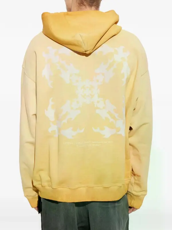 Off-White Logo-print Cotton Hoodie - Orange