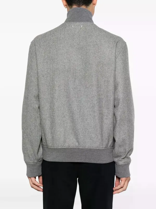 Jacob Cohen Herringbone-pattern Zip-up Jacket