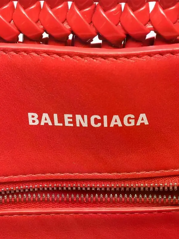 Balenciaga 2018-2026 Faux Leather Bistro Panier Xxs Satchel - Red