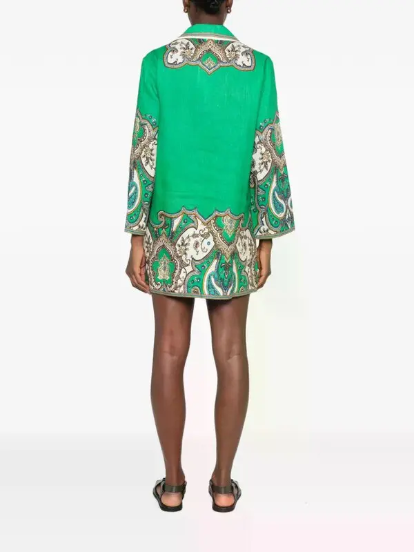 ALEMAIS Porter Paisley-print Mini Dress