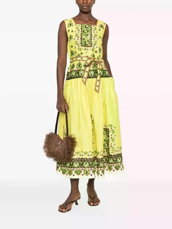 ALEMAIS Alemas Graphic Print Midi Dress