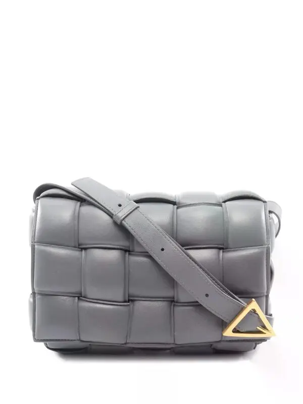 Bottega Veneta 2012-2026 Nappa Intrecciato Padded Cassette Crossbody Bag - Grey