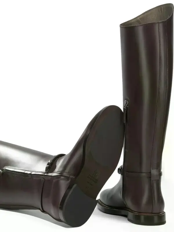 Brunello Cucinelli Monili-embellished Leather Boots