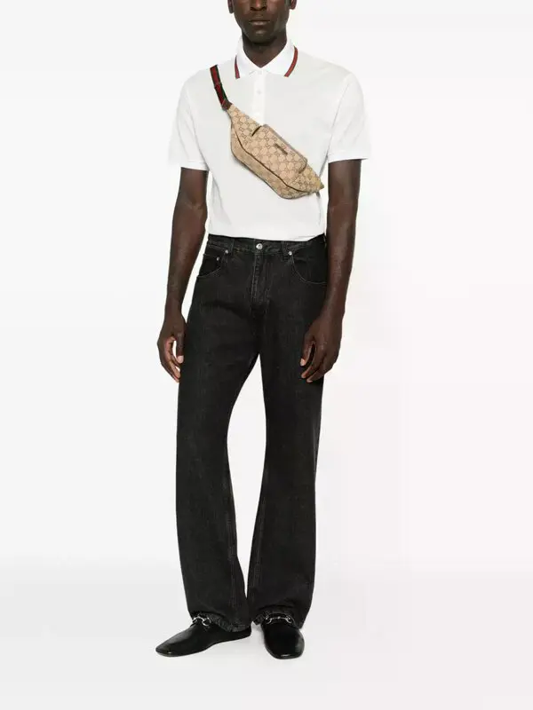 Gucci Cotton Jersey Piquet Polo Shirt - White