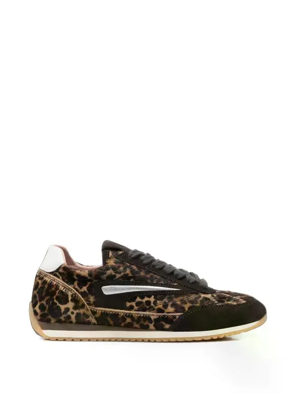 D.a.t.e. Leopard-print Sneakers - Brown