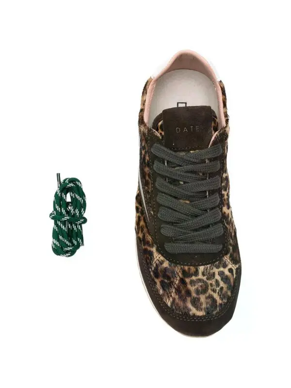 D.a.t.e. Leopard Print Lace-up Sneakers