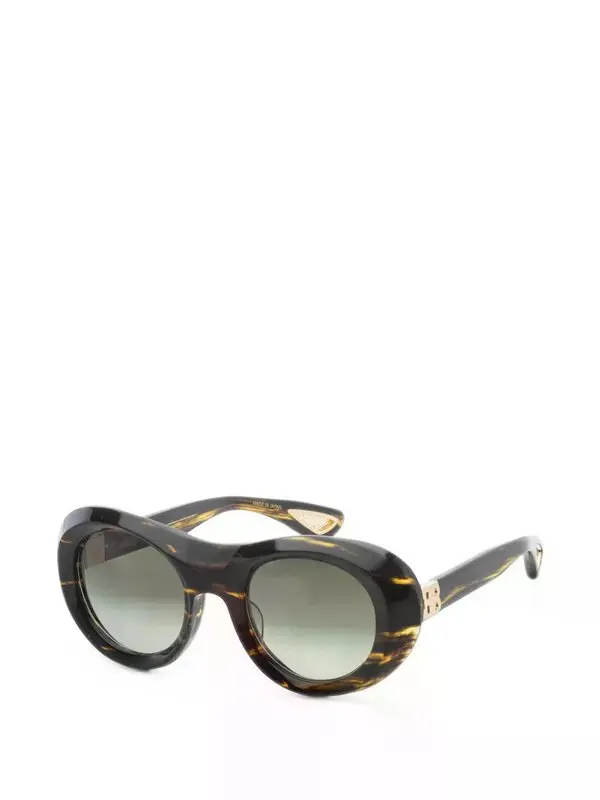 BUGATTI Tortoiseshell-effect Round-frame Sunglasses