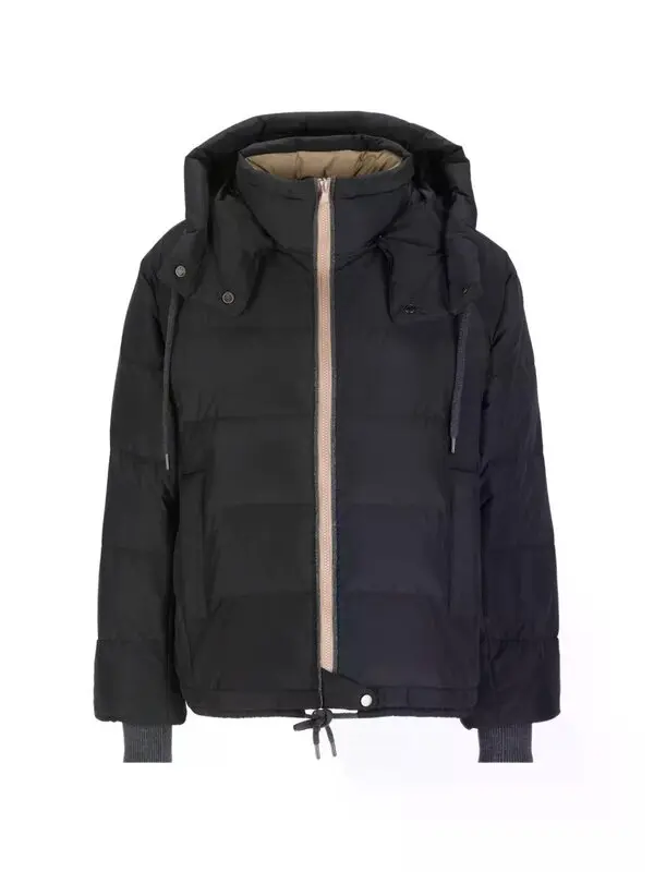 Brunello Cucinelli Monili-trim Padded Jacket - Black