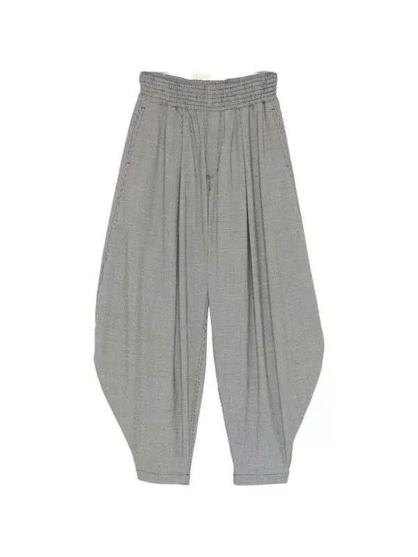 Comme Des Garçons Houndstooth-pattern Balloon Trousers - Black