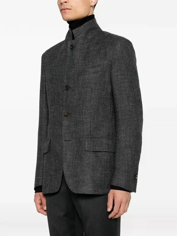 Corneliani High-neck Button-up Jacket