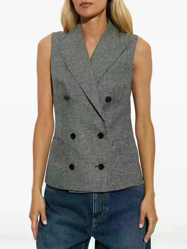 Dolce & Gabbana Vest In Glen Plaid Flannel