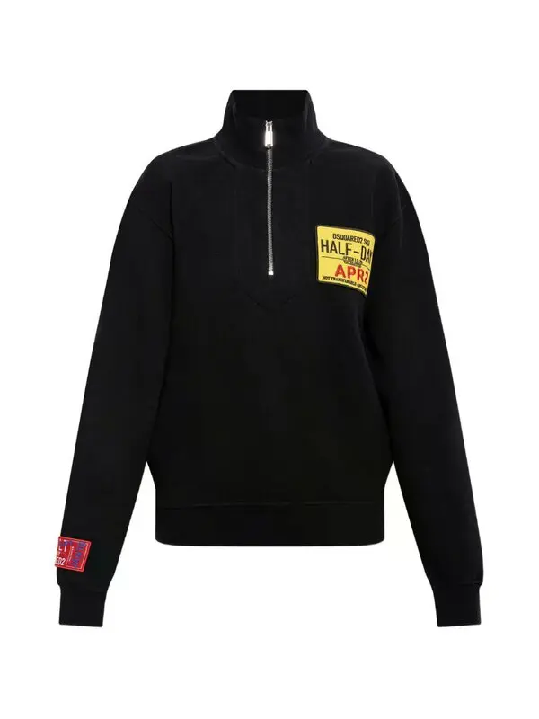 Dsquared2 Patch-detail Quarter-zip Sweatshirt