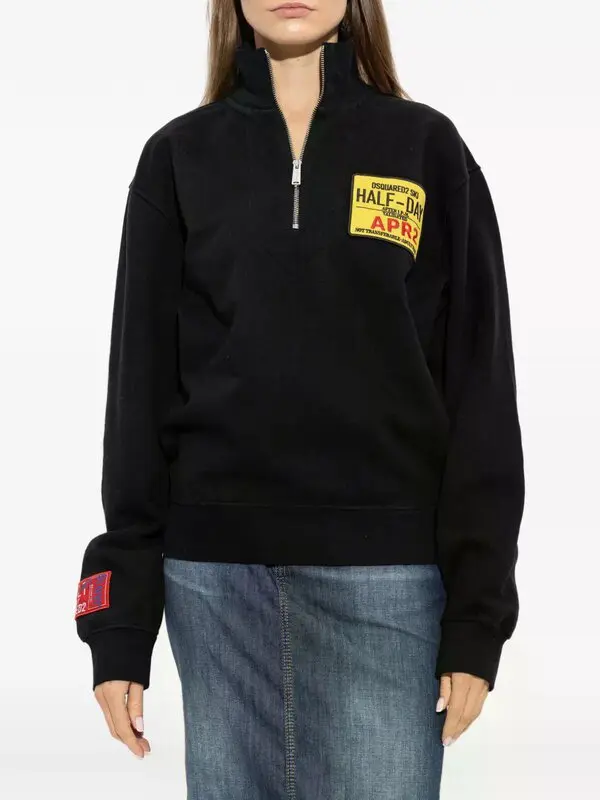 Dsquared2 Patch-detail Quarter-zip Sweatshirt