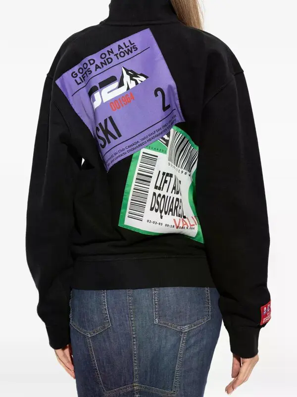 Dsquared2 Patch-detail Quarter-zip Sweatshirt