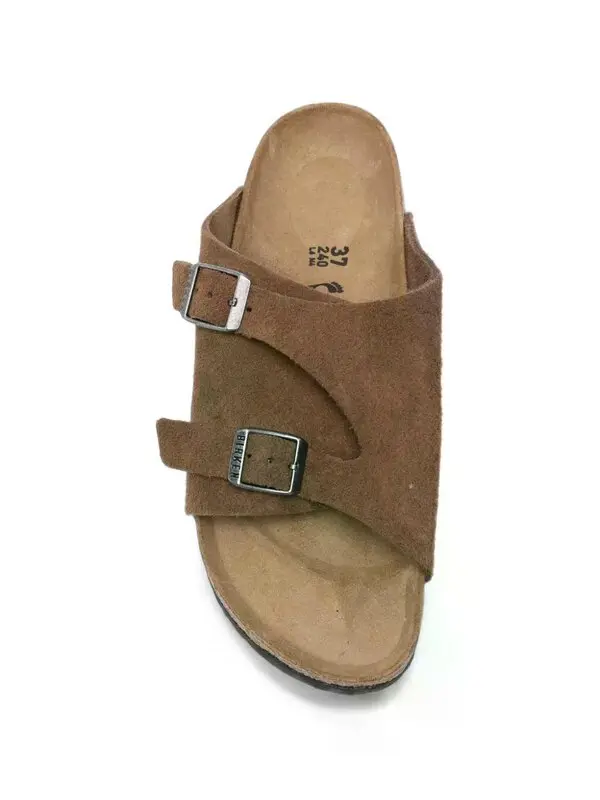 BIRKENSTOCK Zurich Buckle-fastening Suede Sandals - Brown