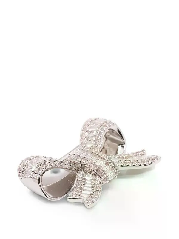 SELF-PORTRAIT Crystal-bow Brooch - Silver