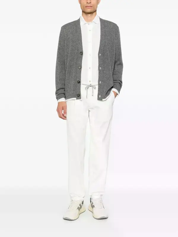 Eleventy Drawstring Pleated Trousers - White