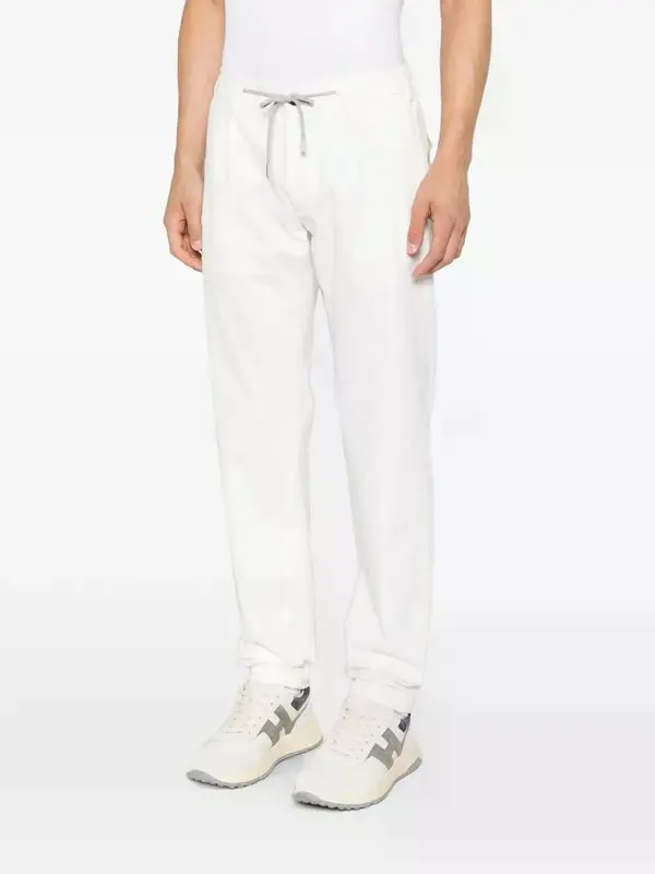 Eleventy Drawstring Pleated Trousers - White