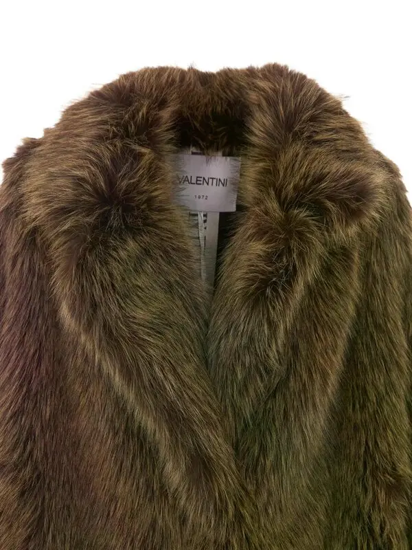 VALENTINI 1972 Faux-fur Notched-lapels Coat