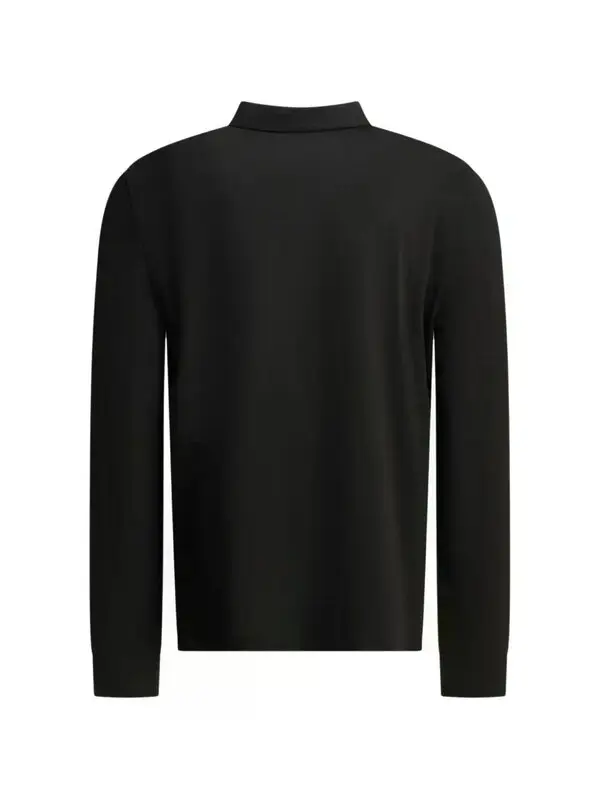 C.P. COMPANY Stretch Piquet Long Sleeve Zip Polo
