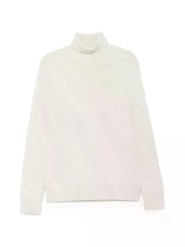 Eleventy Diamond-pattern Roll-neck Sweater