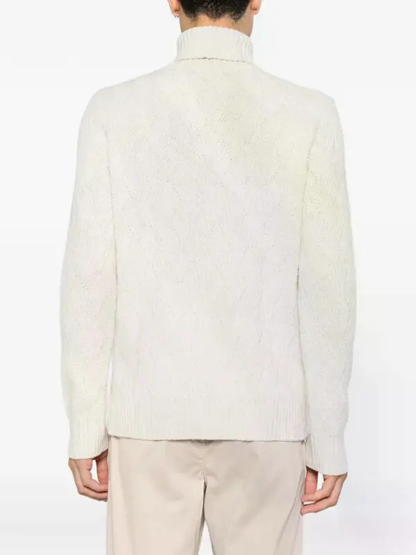 Eleventy Diamond-pattern Roll-neck Sweater