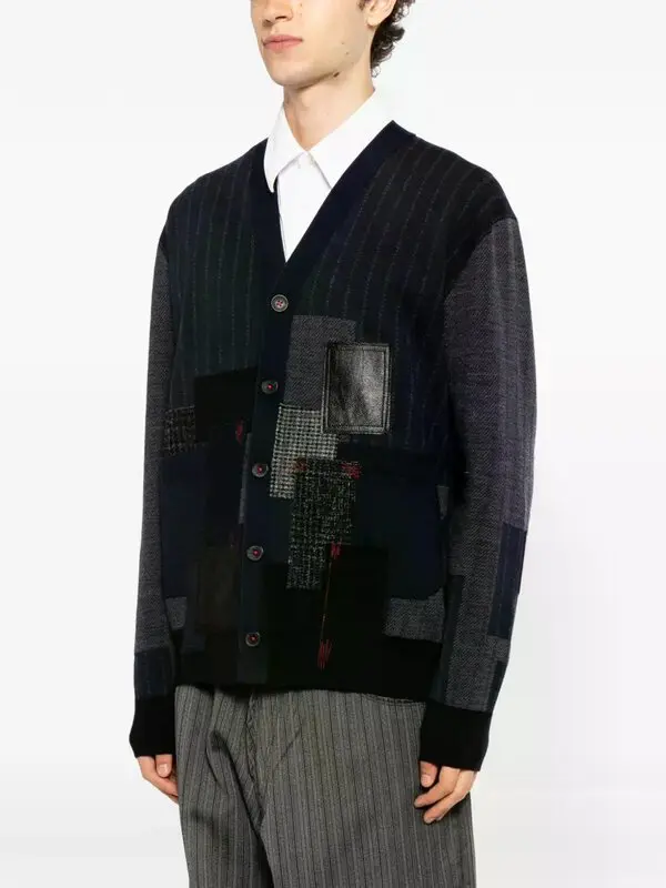 Junya Watanabe Jacquarded Patchwork Cardigan
