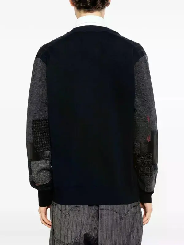 Junya Watanabe Jacquarded Patchwork Cardigan