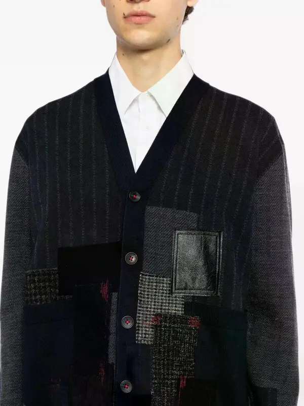 Junya Watanabe Jacquarded Patchwork Cardigan