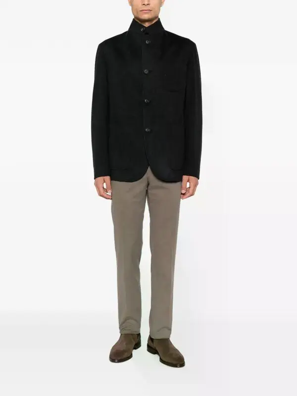 Corneliani High-neck Patch-pocket Jacket