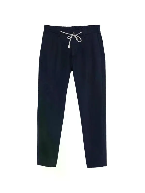 Eleventy Navy Drawstring Trousers - Blue