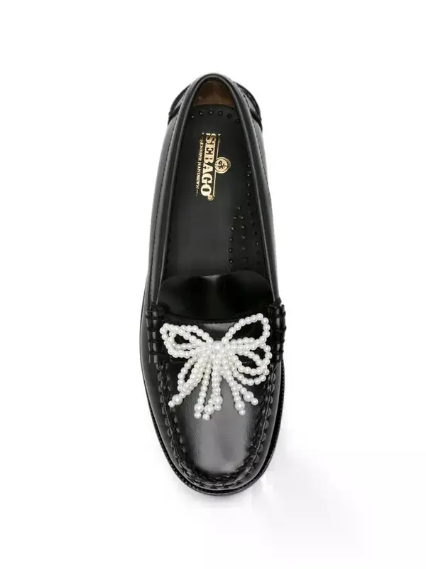 SEBAGO Faux-pearl Bow-embellished Loafers