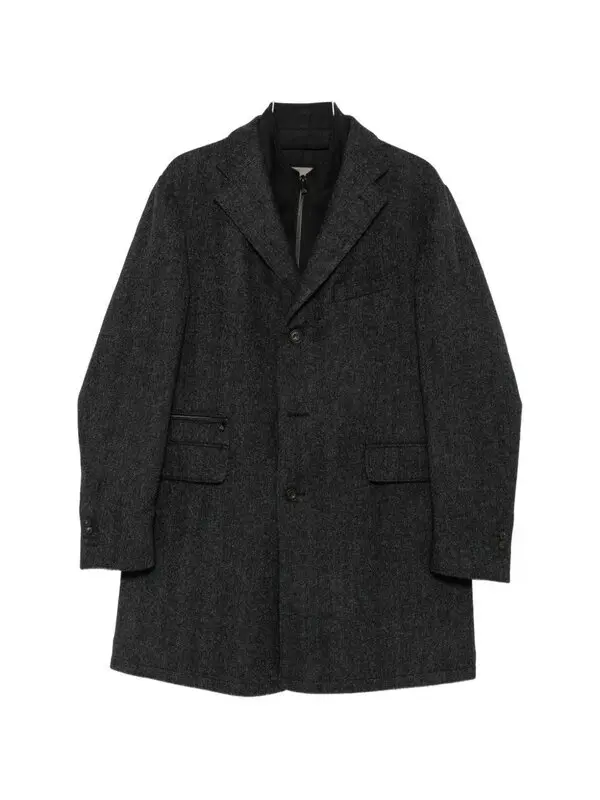 Corneliani Herringbone Single-breasted Coat