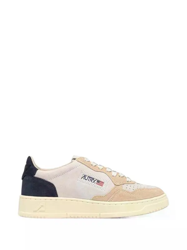 AUTRY Medalist Perforated Panelled Sneakers - Neutrals