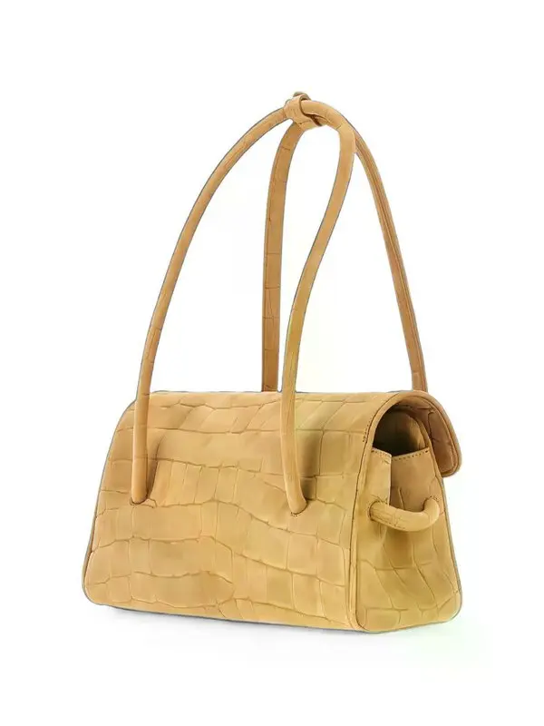 Jacquemus Croc-effect Leather Tote Bag - Neutrals