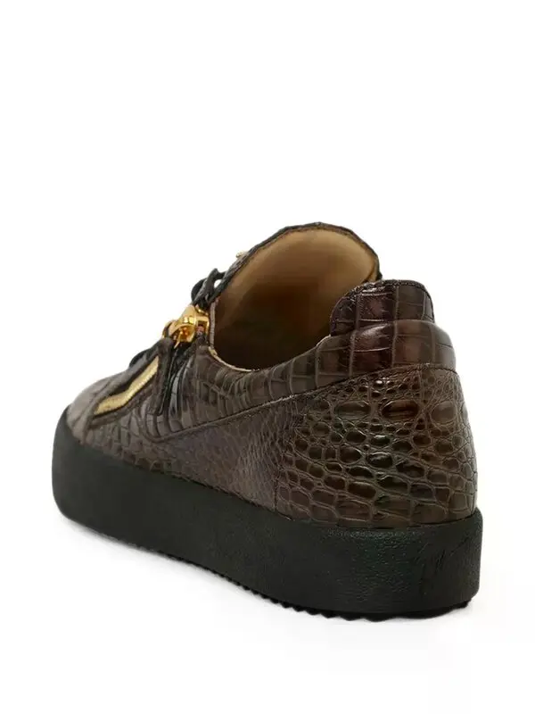 GIUSEPPE ZANOTTI Schafla Crocodile-effect Sneakers