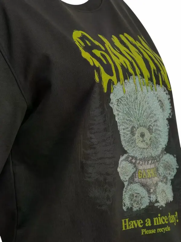 GANNI Bear-print T-shirt