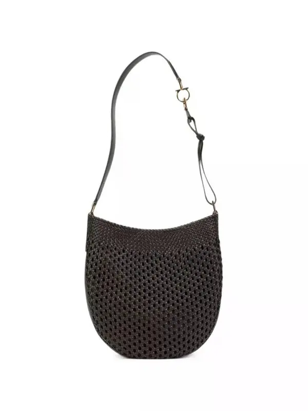 FERRAGAMO Woven Leather Shoulder Bag