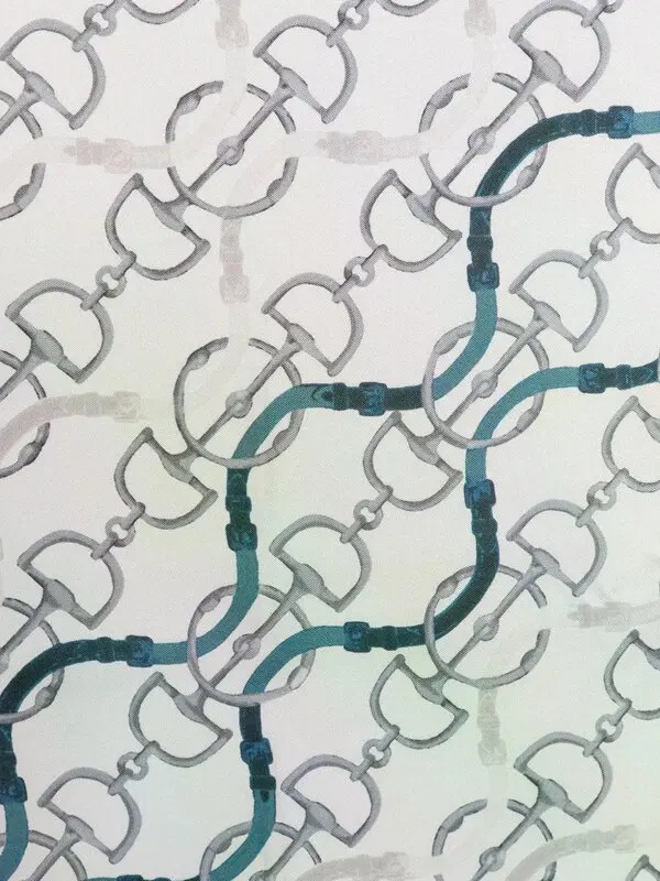 Eleventy Chain-print Silk Scarf