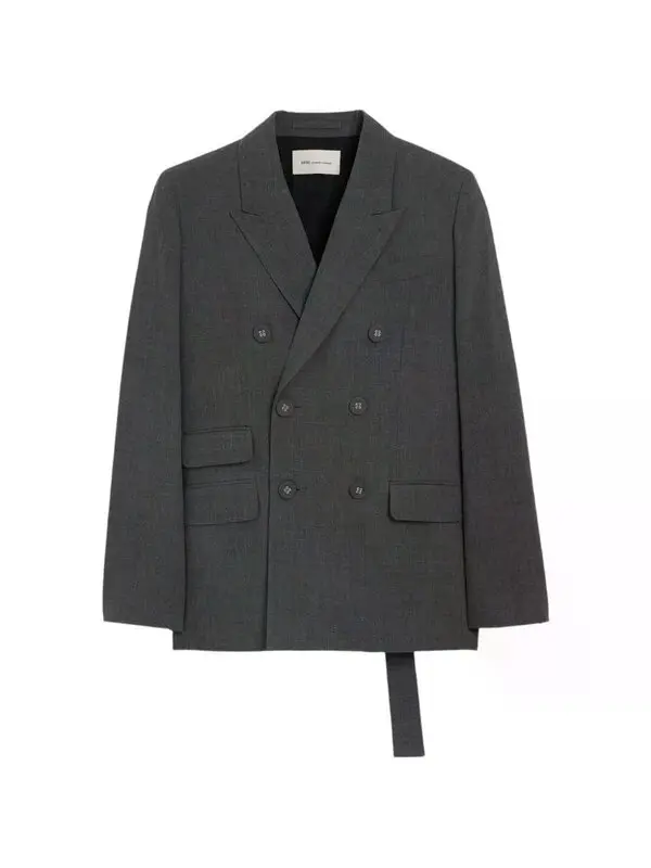 AMI Paris Double-breasted Blazer - Grey